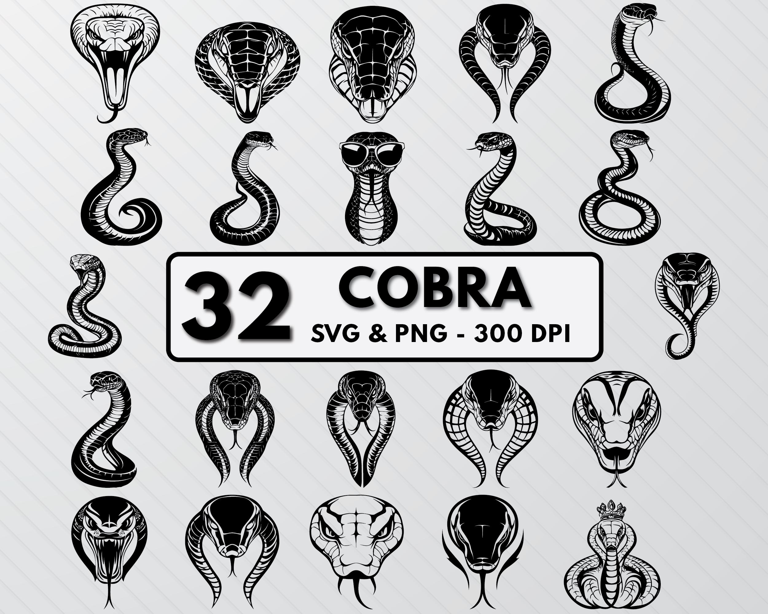 Cobra Svg Bundle, Cobra Silhouette Cut File, Dynamic Cobra Clipart ...