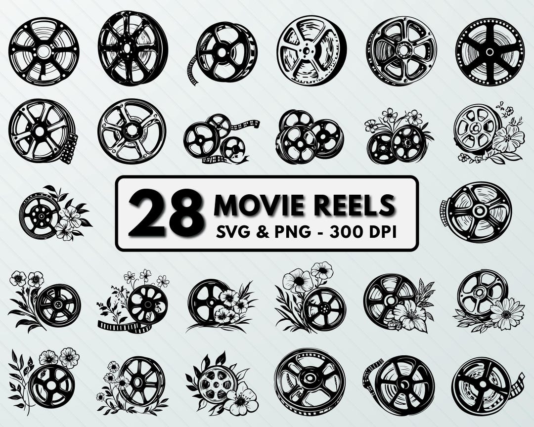 Movie Reels Svg, Movie Reels Png, Movie Reels Clipart, Movie Reels ...