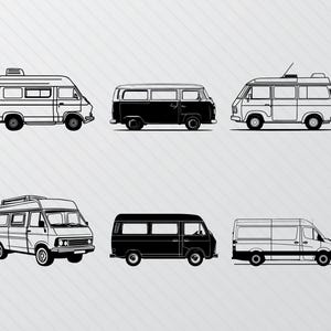 Van Silhouette Vector Art: SVG Bundle, PNG, Cricut Cut File - Etsy