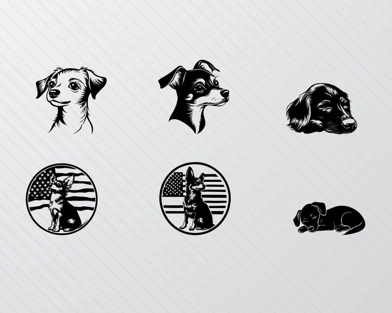 Chiweenie Svg Bundle, Chiweenie Dog Silhouette Svg, Chiweenie Cut File ...