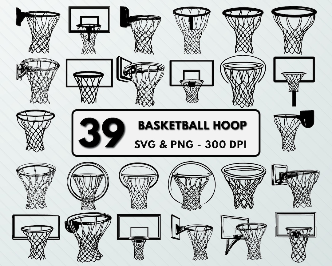 Basketball Hoop Svg Png, Basketball Hoop Silhouette, Basketball Hoop ...