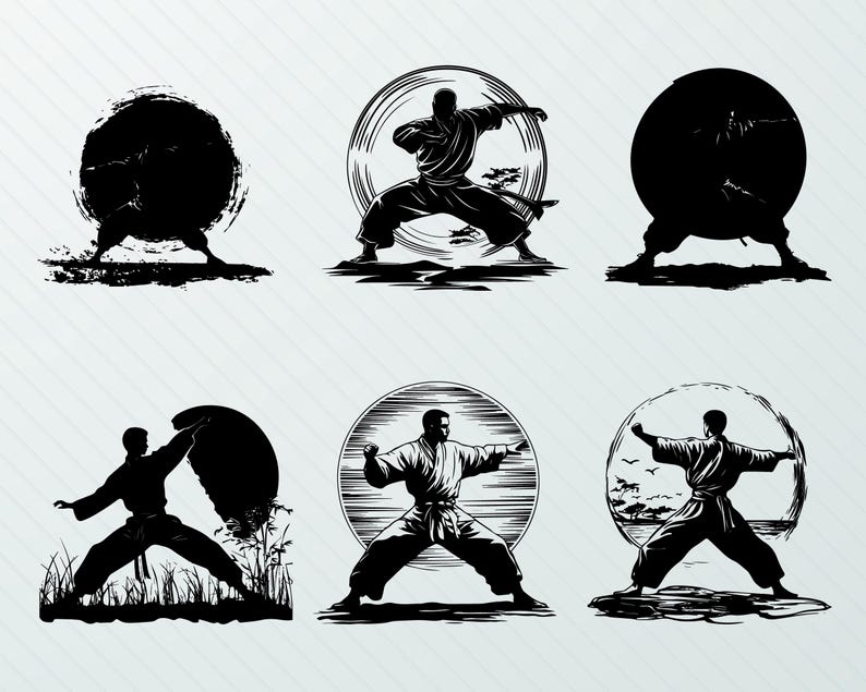Kung Fu Svg, Kung Fu Png, Clipart, Kung Fu Silhouette, Decal, Kung Fu ...