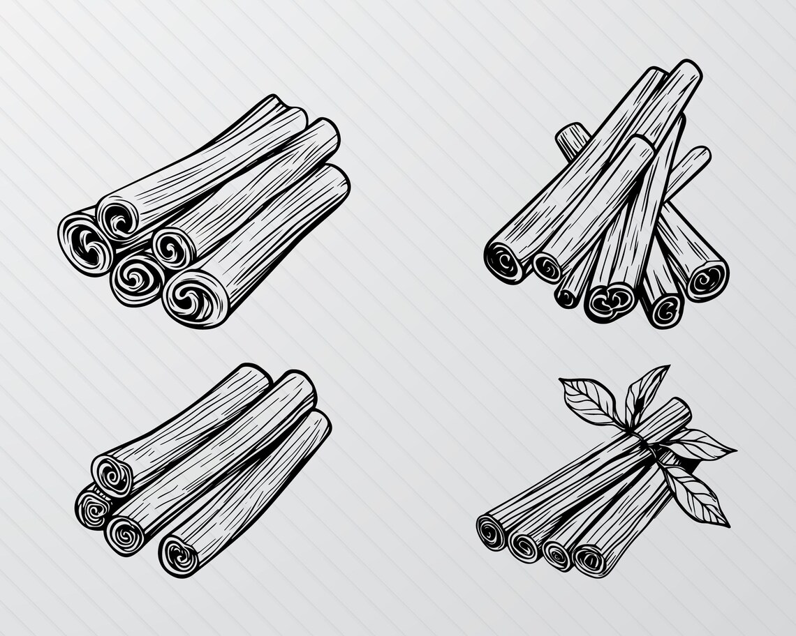 Cinnamon Sticks SVG Bundle: Spice Clipart, Cut Files (PNG, SVG) - Etsy