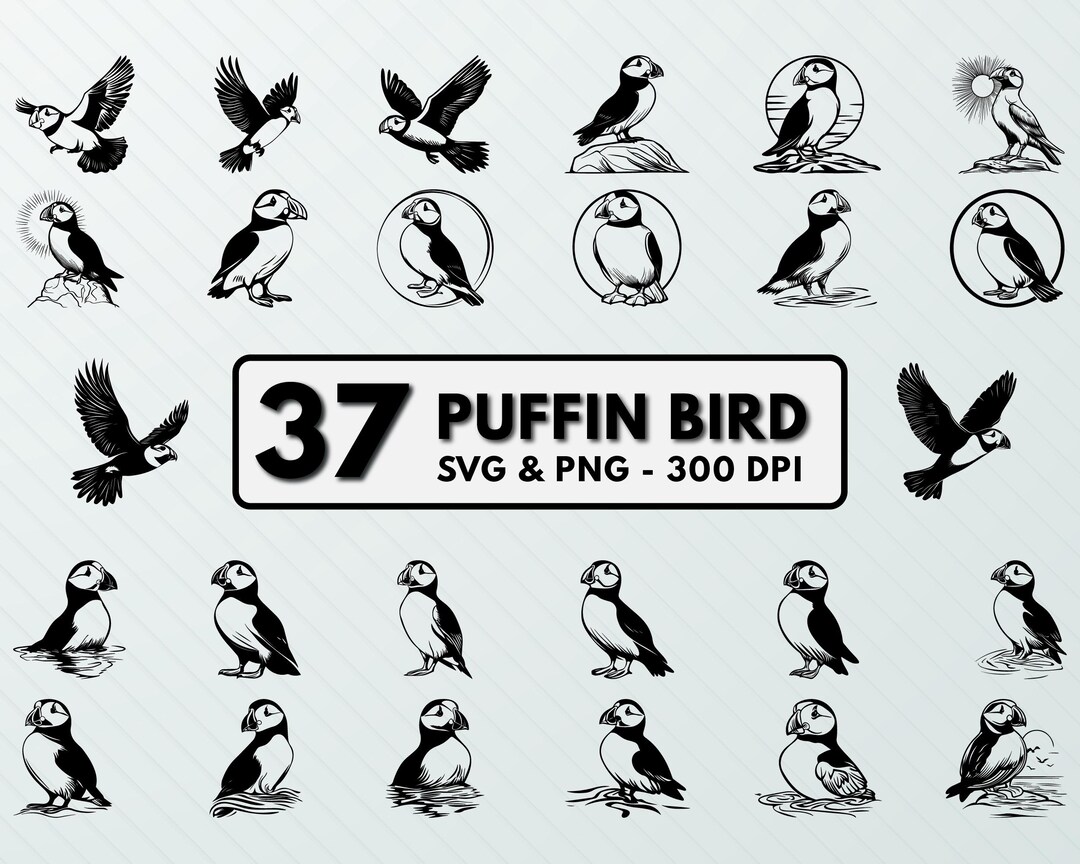 Puffin Bird Svg Png, Puffin Bird Clipart, Puffin Bird Silhouette ...