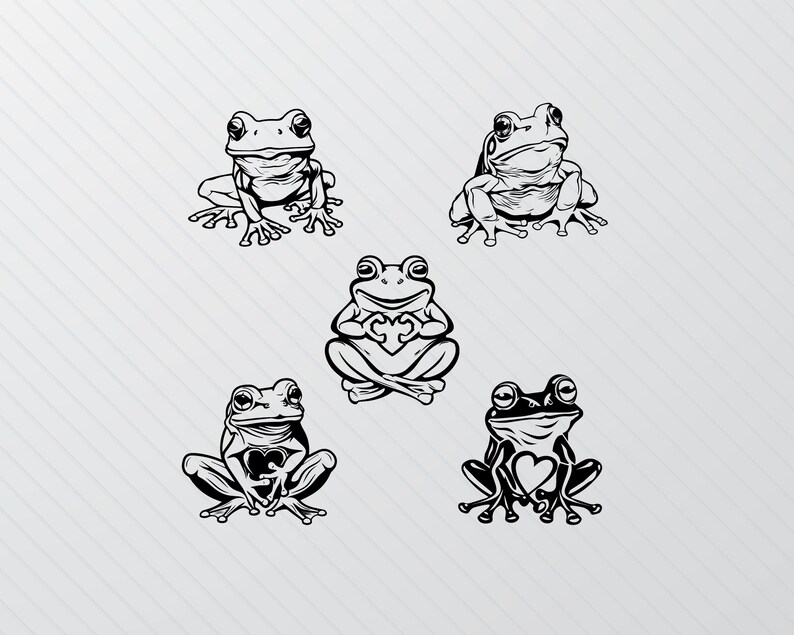 Frog Silhouette Svg, Frog Svg Cut File, Frogs Clipart, Frog Png Files ...