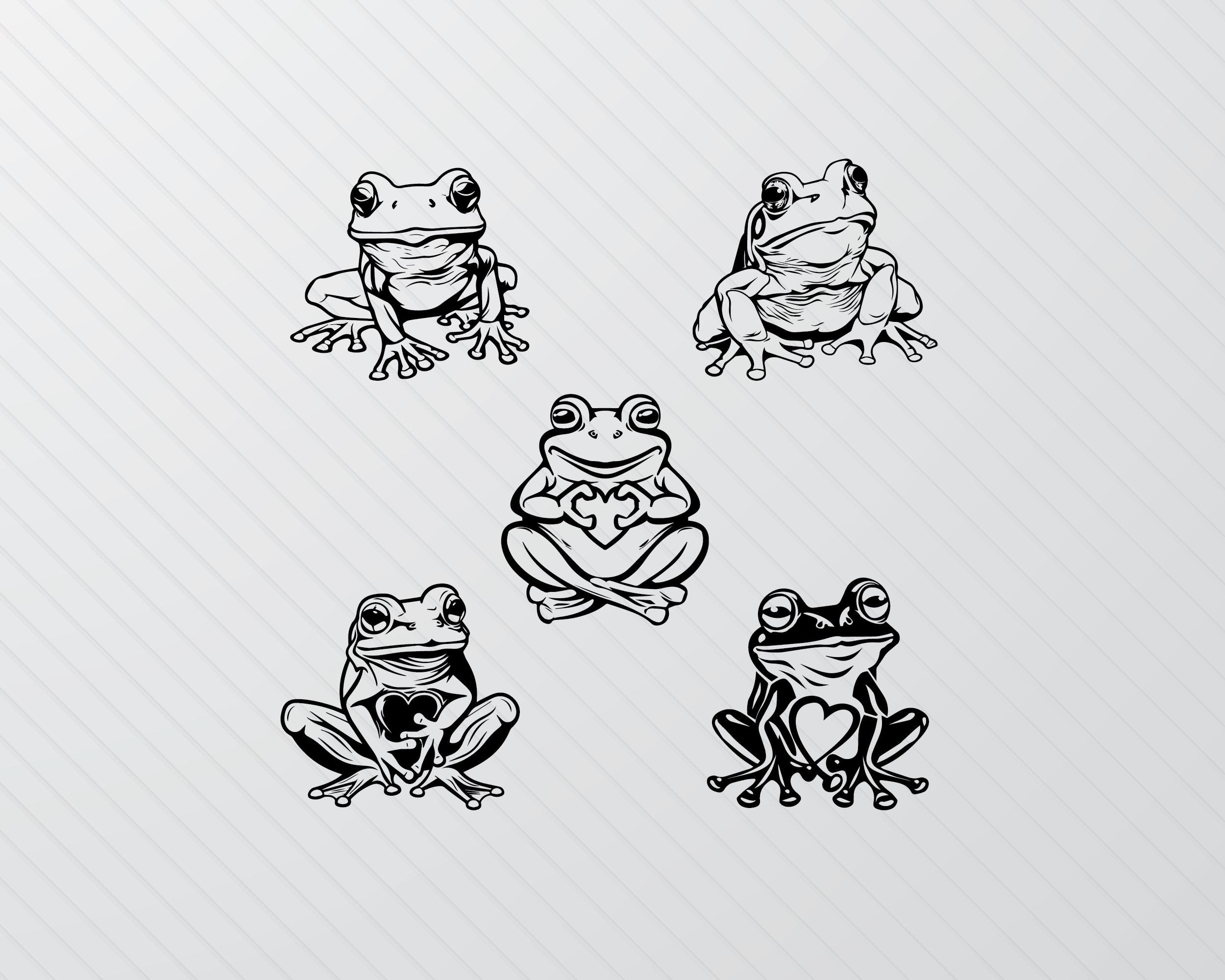 Frog Silhouette Svg, Frog Svg Cut File, Frogs Clipart, Frog Png Files ...