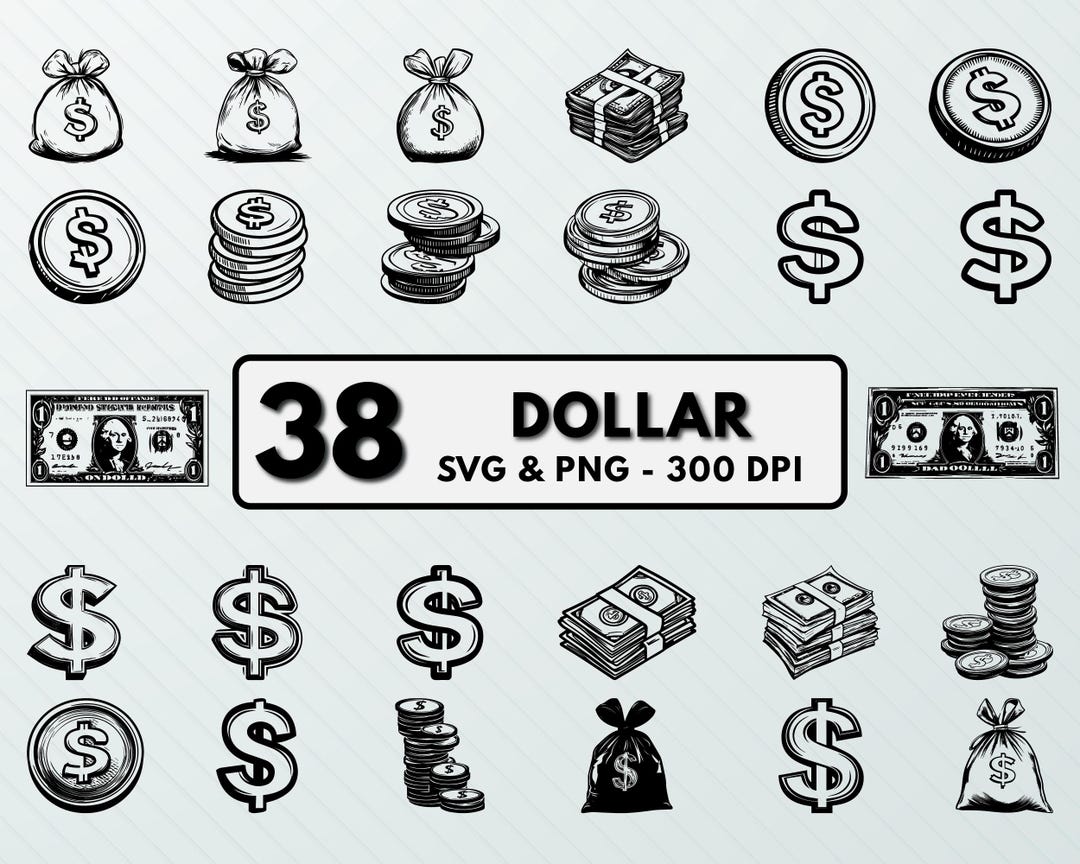 Dollar Svg Png, Dollar Clipart, Dollar Silhouette, Dollar Vector ...