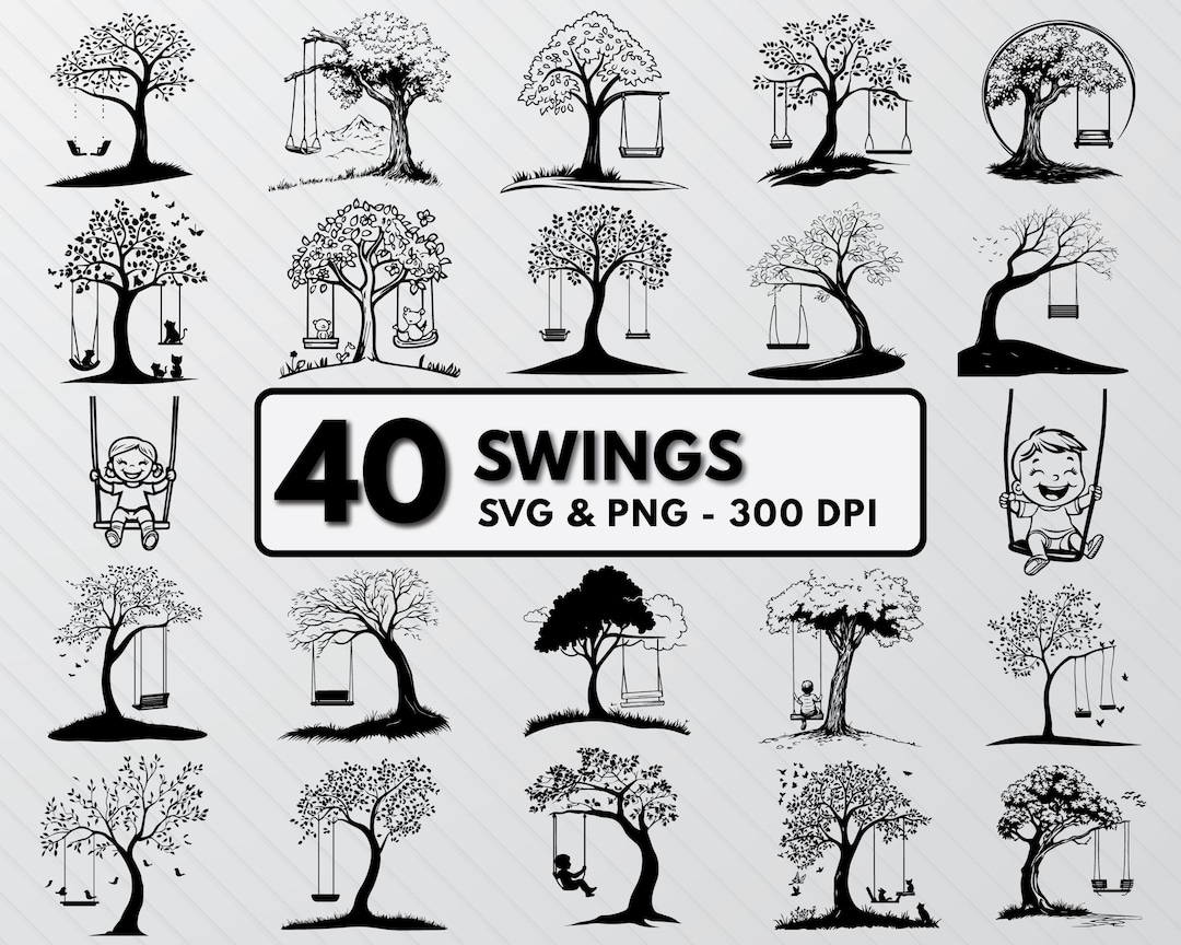 Swings PNG, Swings Silhouette SVG, Swings Vector, Swings Clipart ...