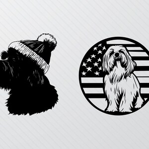 Lhasa Apso Svg Bundle, Lhasa Apso Dog Silhouette, Lhasa Apso Png Decal ...