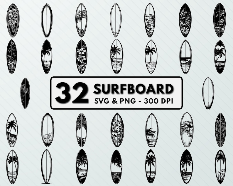 Surfboard PNG, Surfboard SVG, Surfboard Silhouette, Surfboard Clipart ...