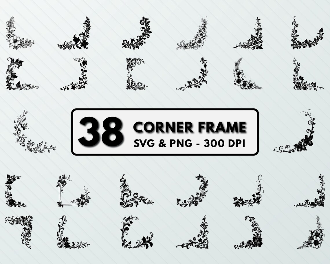 Corner Frame Svg Png, Corner Frame Clipart, Corner Frame Silhouette ...