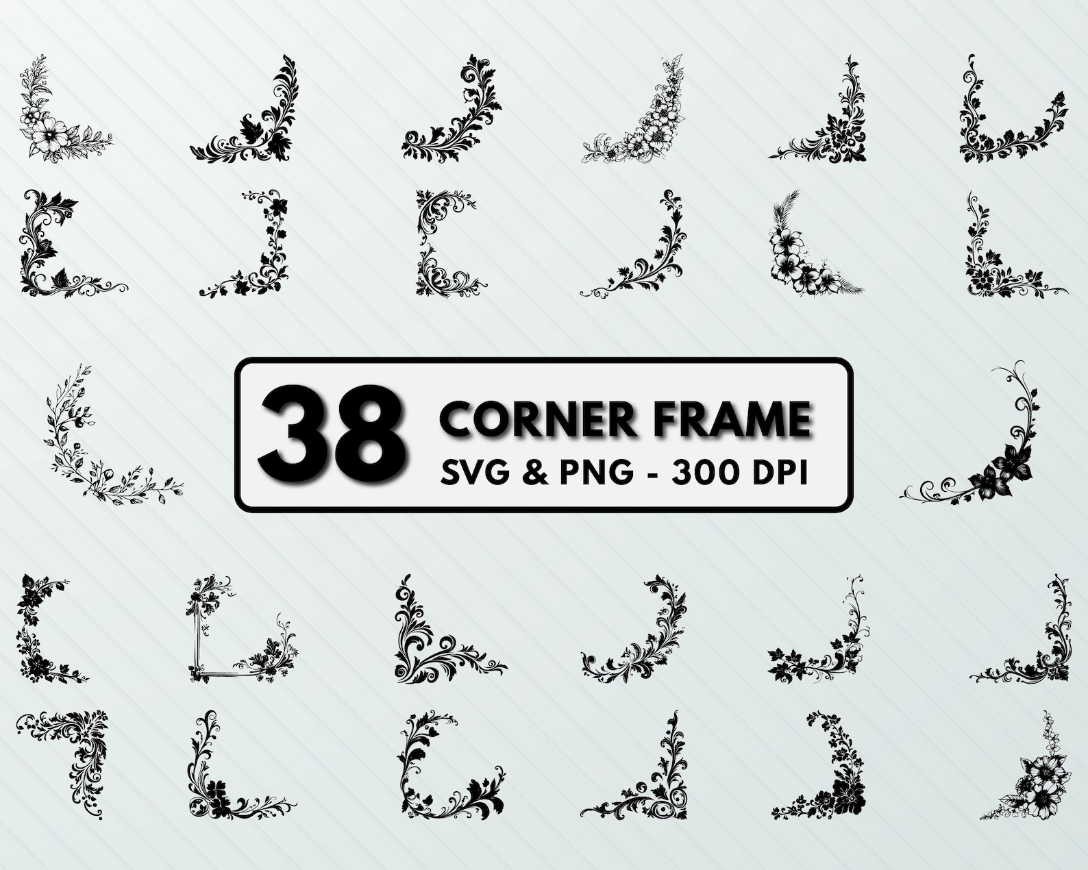 Corner Frame Svg Png, Corner Frame Clipart, Corner Frame Silhouette ...
