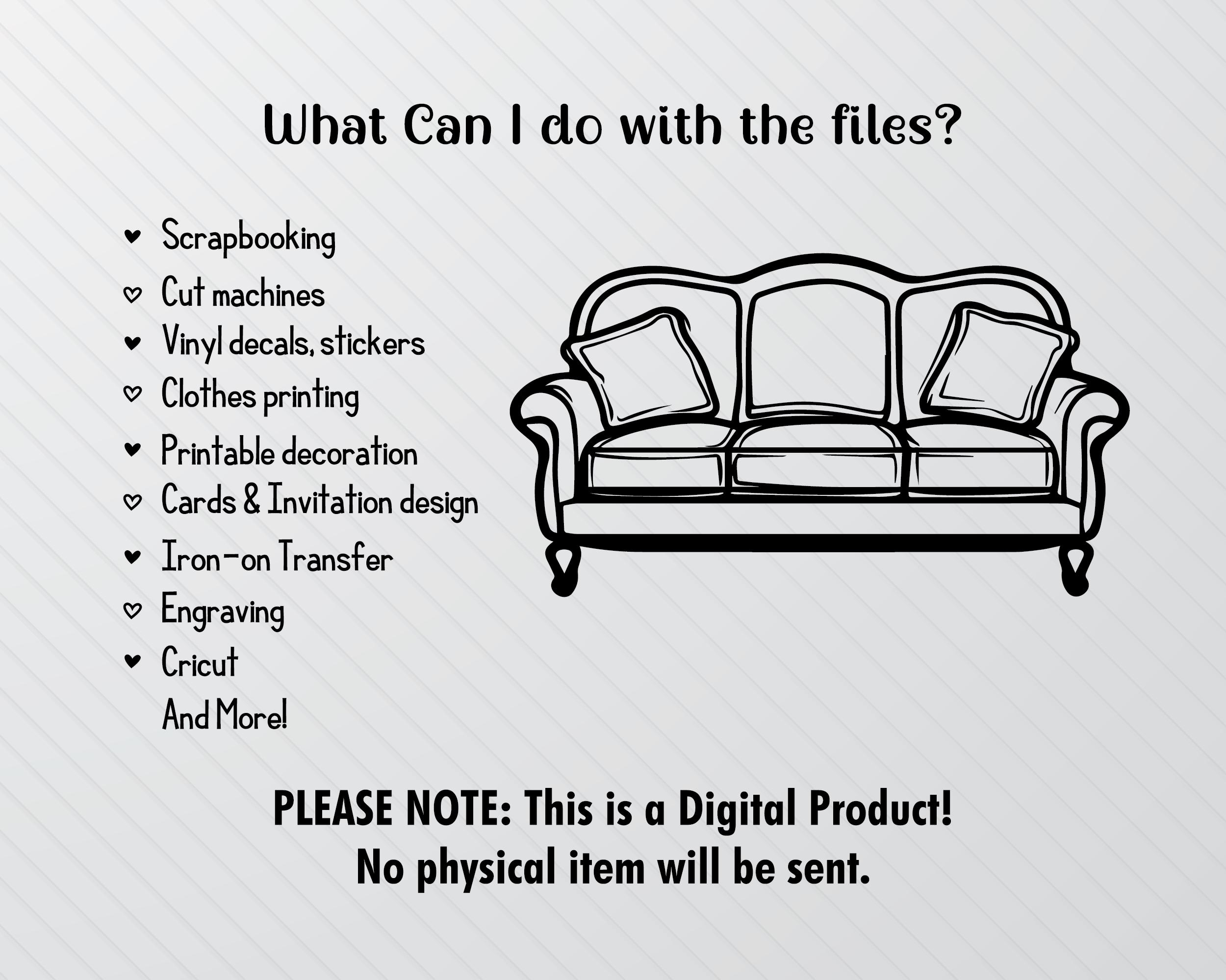 Sofa Silhouette Svg, Sofa Svg Bundle File, Couch Clipart Png, Sofa ...