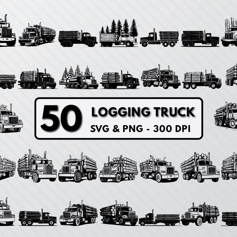 Logging Truck Svg - Etsy