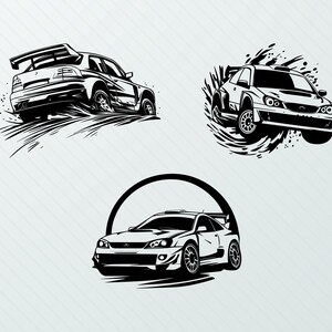 Rally Car Clipart: SVG, PNG, Decal, Vector Art (digital Download) - Etsy