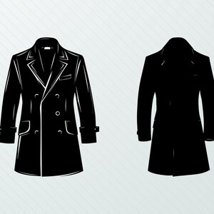 Coat Outline SVG PNG Bundle: Fashion Clipart, Cricut Cut Files - Etsy