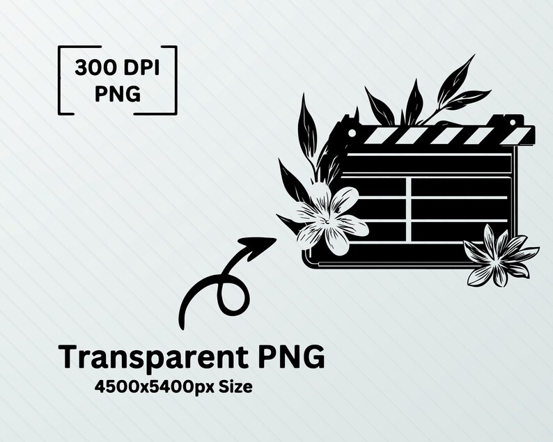 Movie Clapperboard SVG: Film Scene Clipart, Cricut Cut Files (digital ...