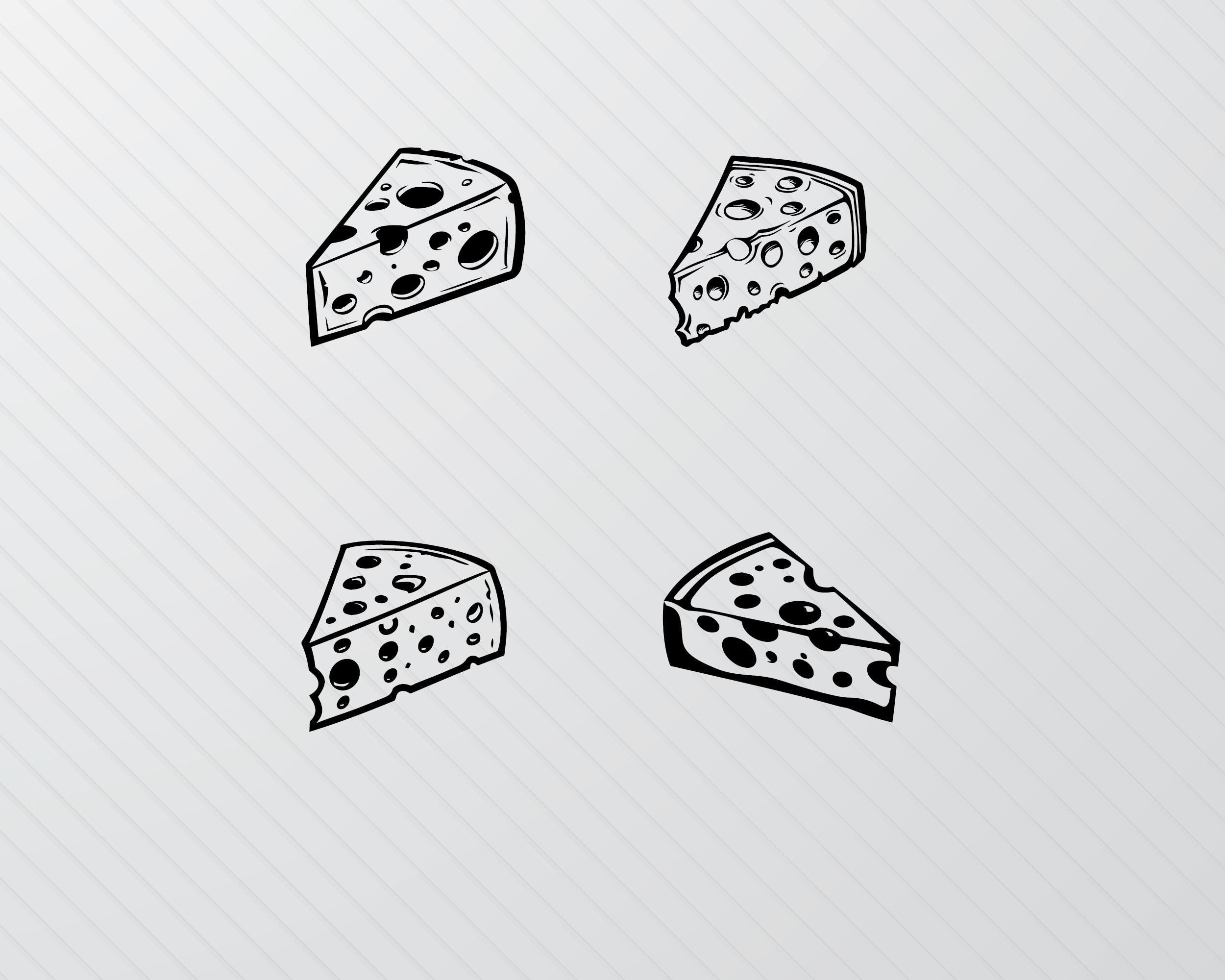 Cheese Silhouette Svg, Cheese Svg Bundle, Cheese Clipart Png, Cheese ...