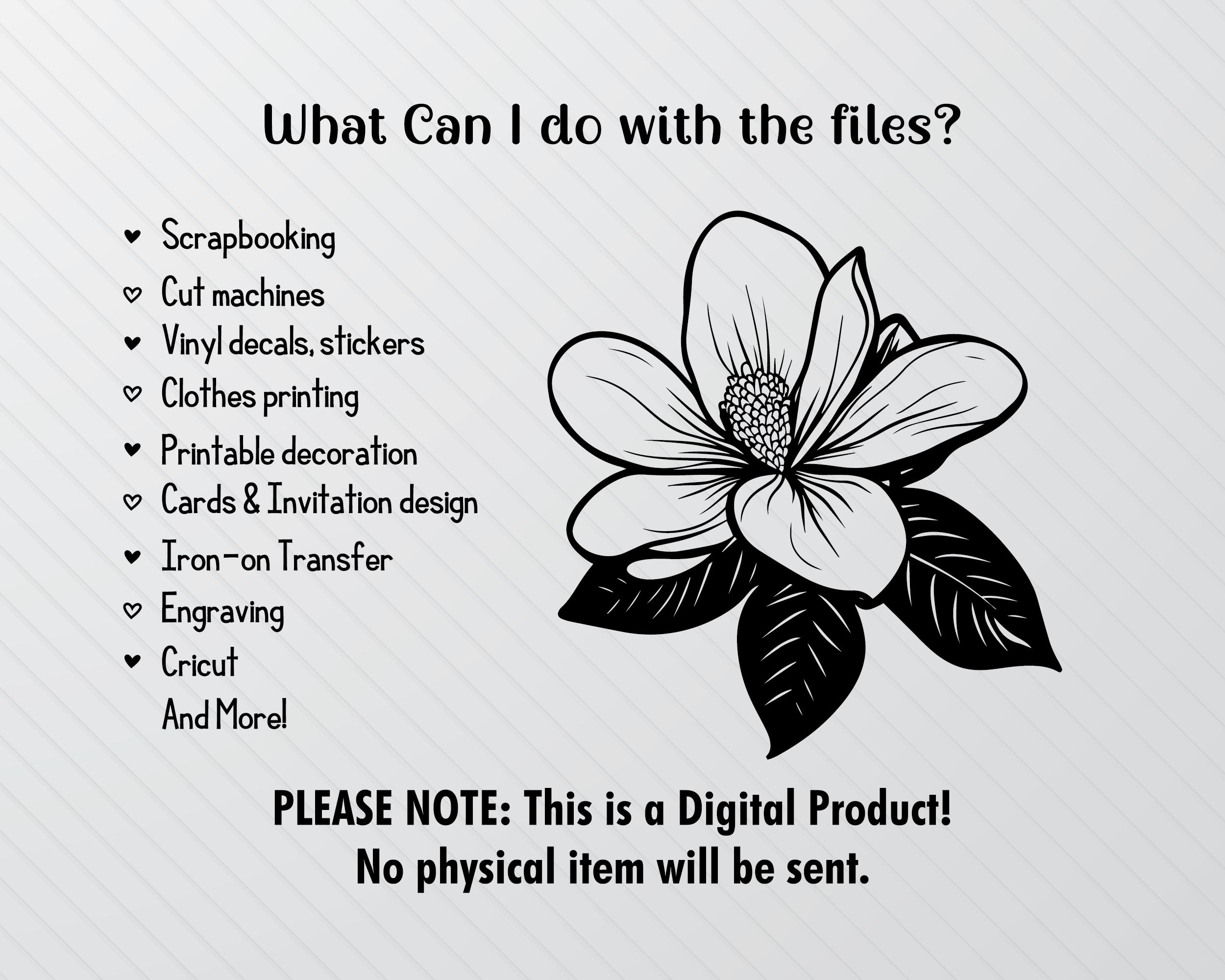 Magnolia Svg Bundle, Magnolia Silhouette Art, Magnolia Png Decal ...