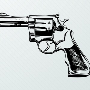 Revolver Svg Png, Revolver Clipart, Revolver Silhouette, Decal ...