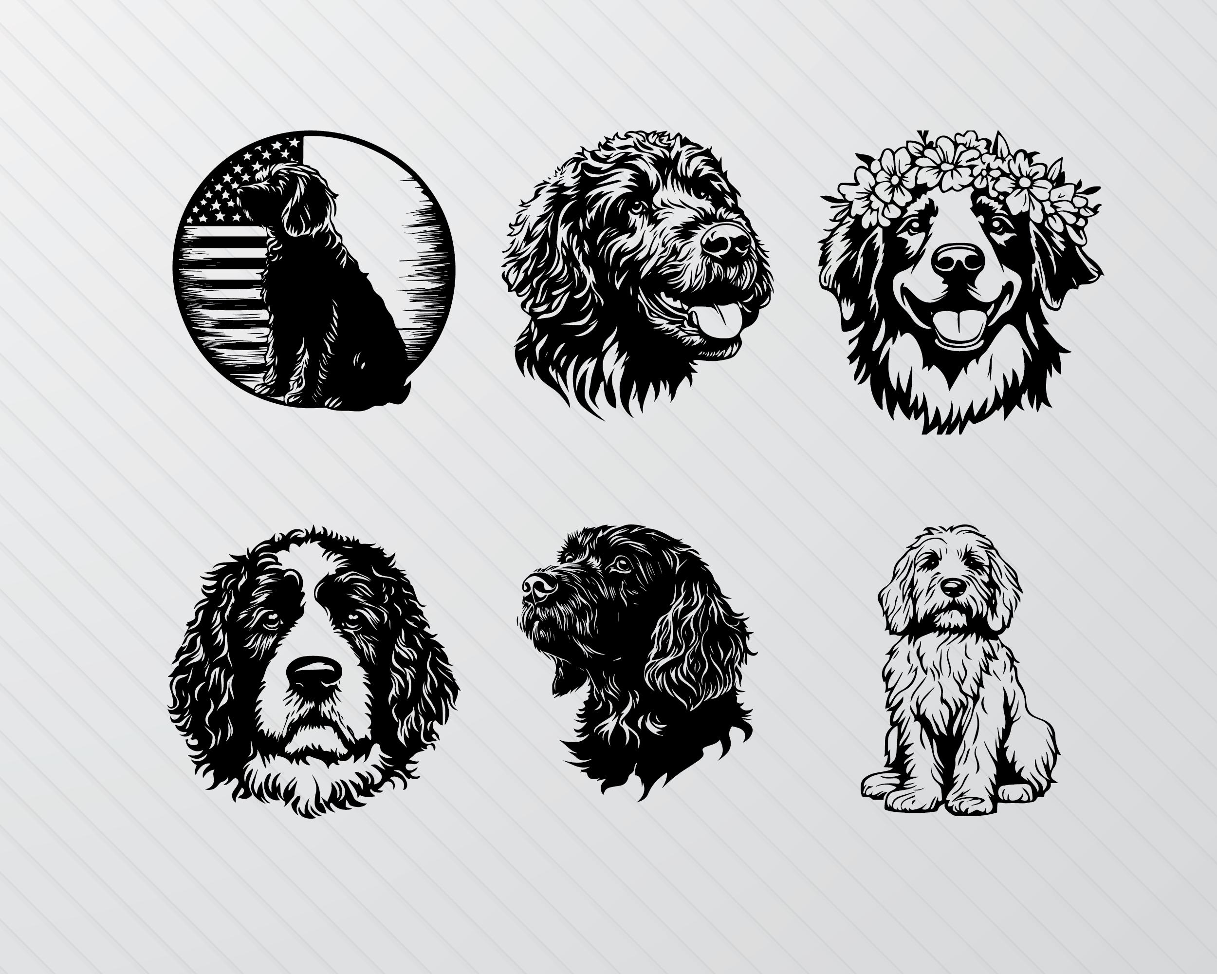 Bernedoodle Silhouette: Dog Breed Vector Art Bundle (SVG, PNG) - Etsy