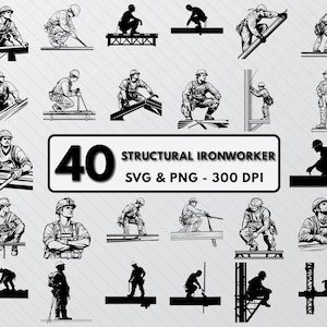 Ironworker Silhouette: Labor Cut Files for Cricut (SVG, PNG) - Etsy