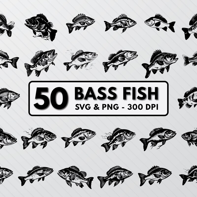 Bass Fish Svg - Etsy
