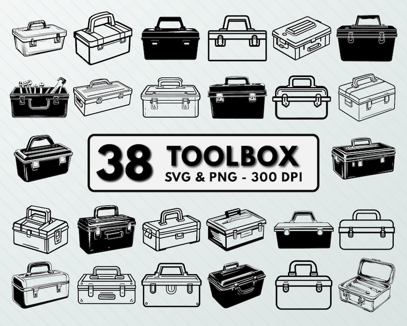 Toolbox SVG PNG Clipart: Toolbox Vector Cut Files (digital Download) - Etsy