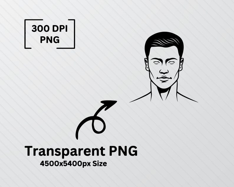 Man Face Silhouette Svg, Man Face Svg Bundle Cut File, Men Face Clipart ...