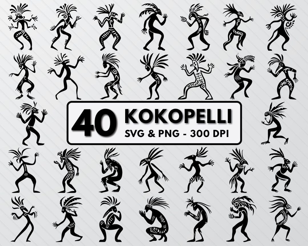 Kokopelli Silhouette Svg, Kokopelli Svg Bundle, Kokopelli Clipart ...