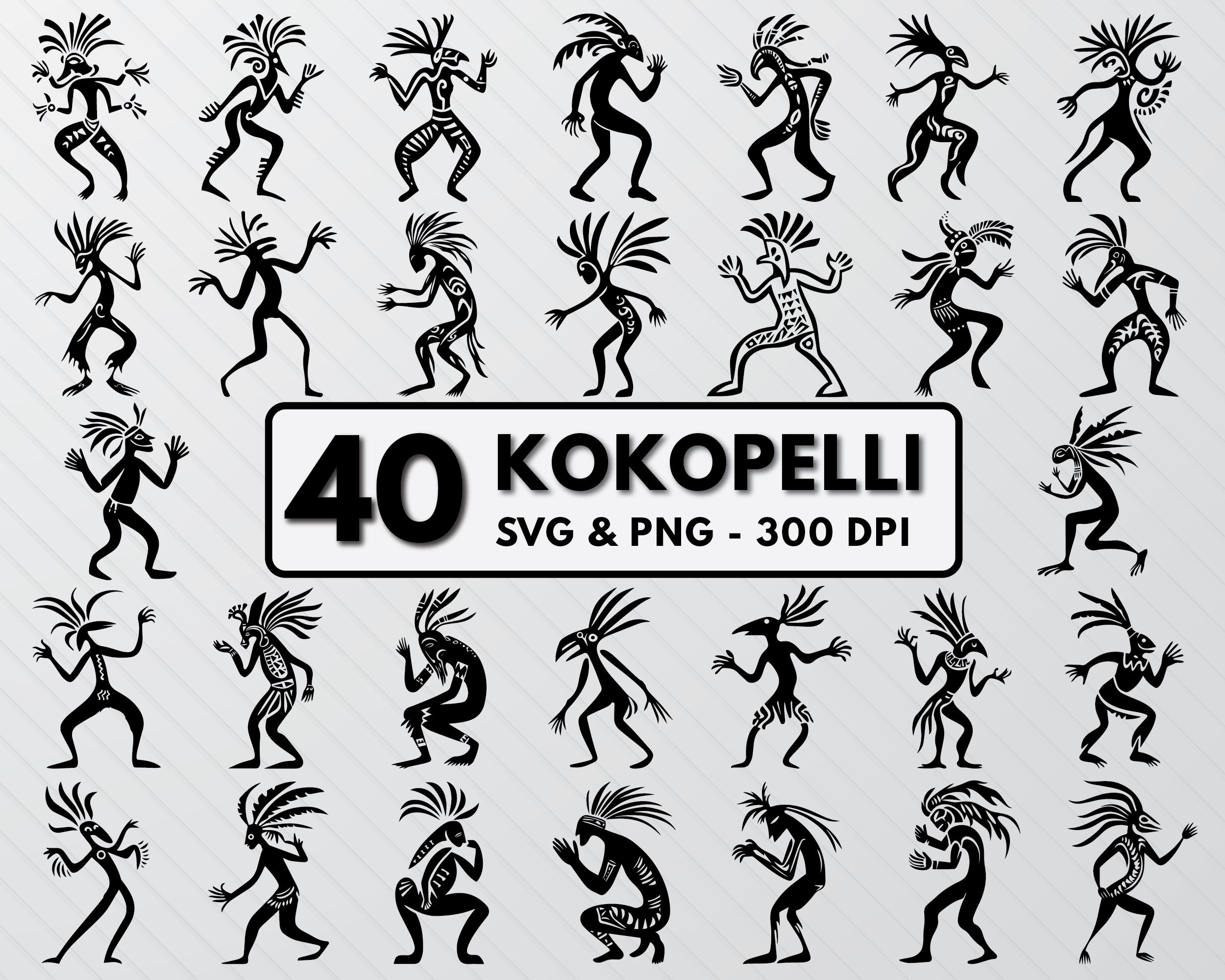 Kokopelli Silhouette Svg, Kokopelli Svg Bundle, Kokopelli Clipart ...