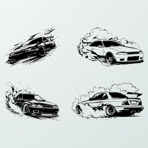 Drift Car Svg Png, Drift Car Clipart, Drift Car Silhouette, Drift Car ...