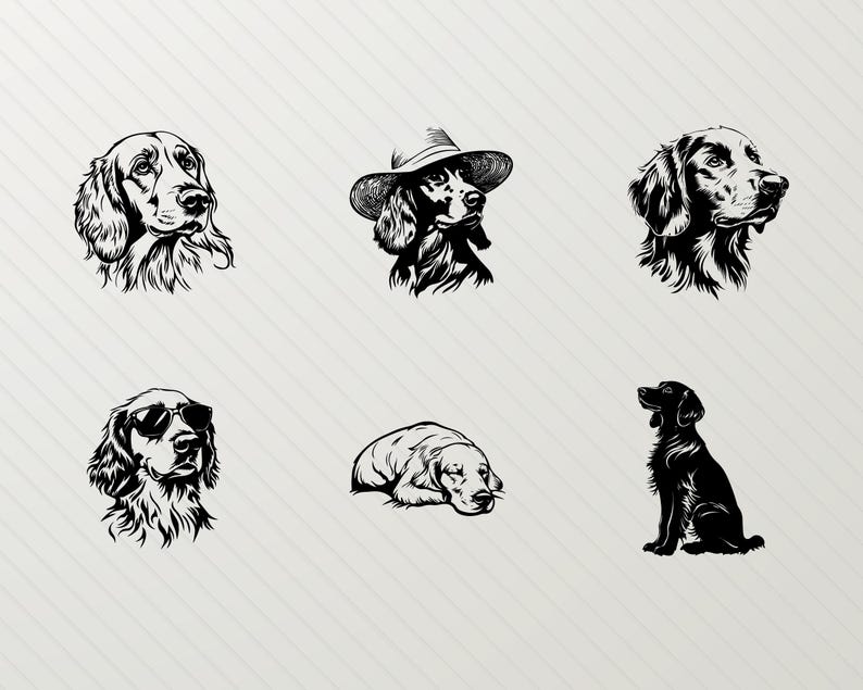 English Setter Svg Bundle, Setter Dog Silhouette, English Setter Dogs ...
