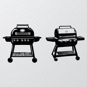 Grill Machine Silhouette: SVG Bundle, Clipart, Decal Vector - Etsy