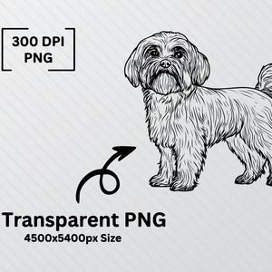 Lhasa Apso Svg Bundle, Lhasa Apso Dog Silhouette, Lhasa Apso Png Decal ...