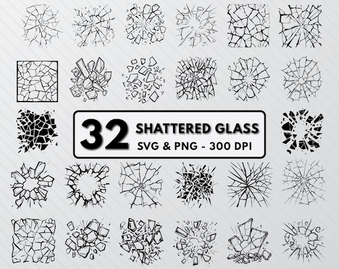 Cracked Glass Svg, Broken Glass Png, Shattered Glass Clipart, Cracked ...