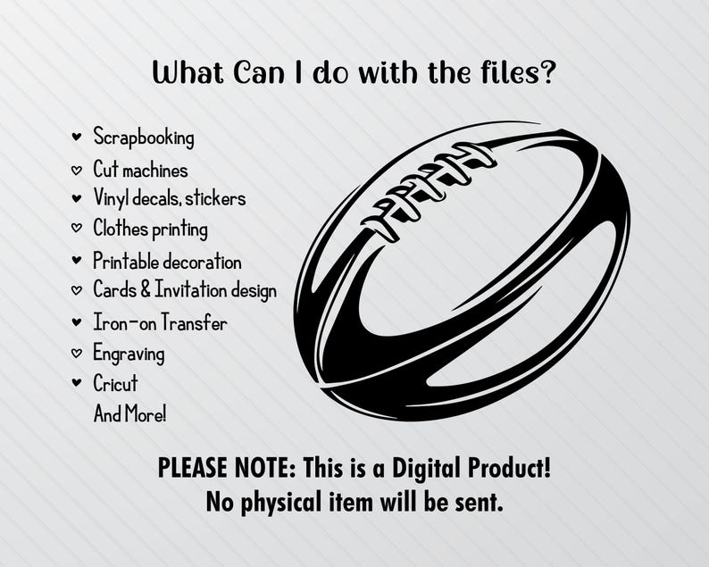 Rugby Ball SVG Bundle: Clipart, Decal, Vector Art (PNG) - Etsy