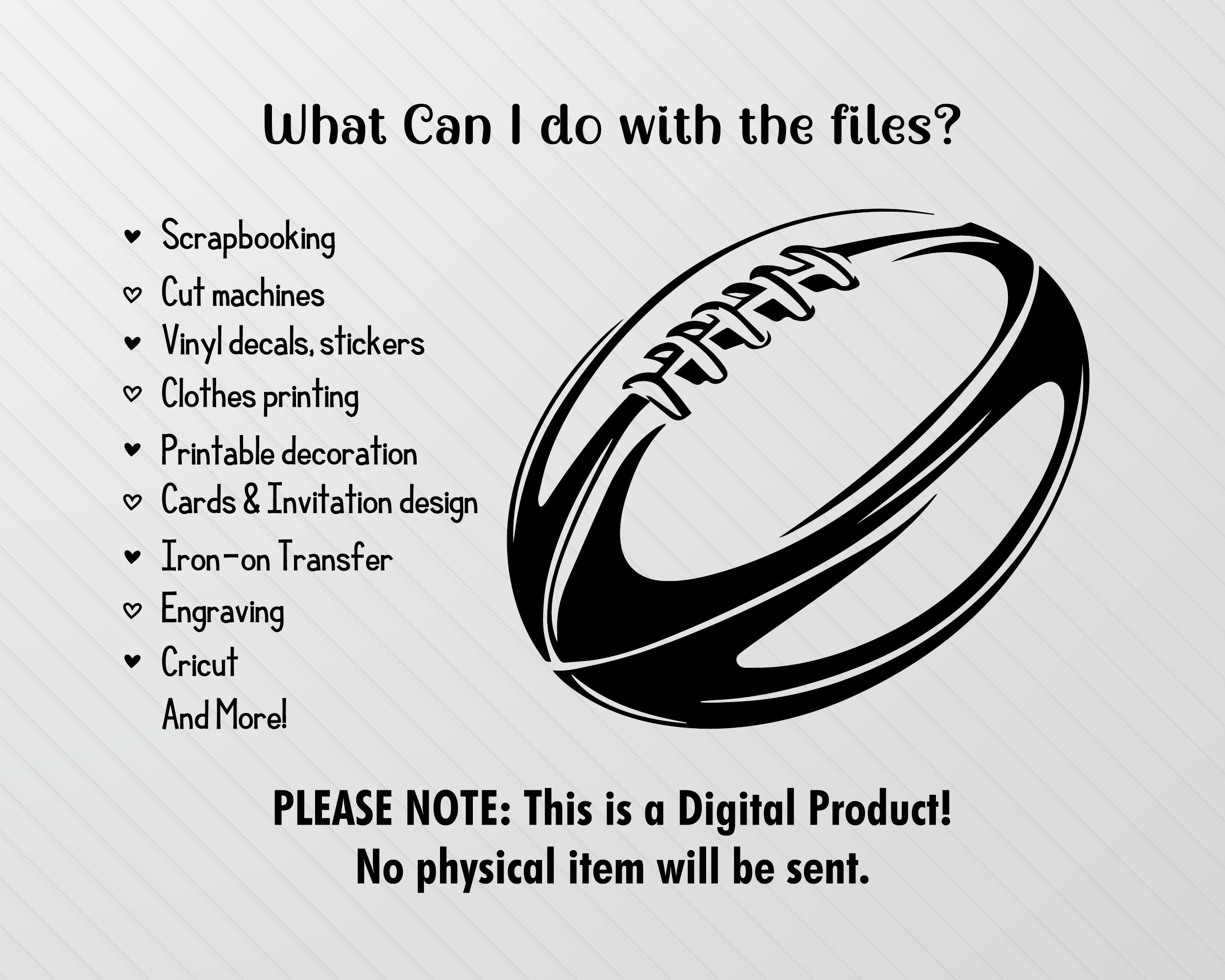 Rugby Ball SVG Bundle: Clipart, Decal, Vector Art (PNG) - Etsy