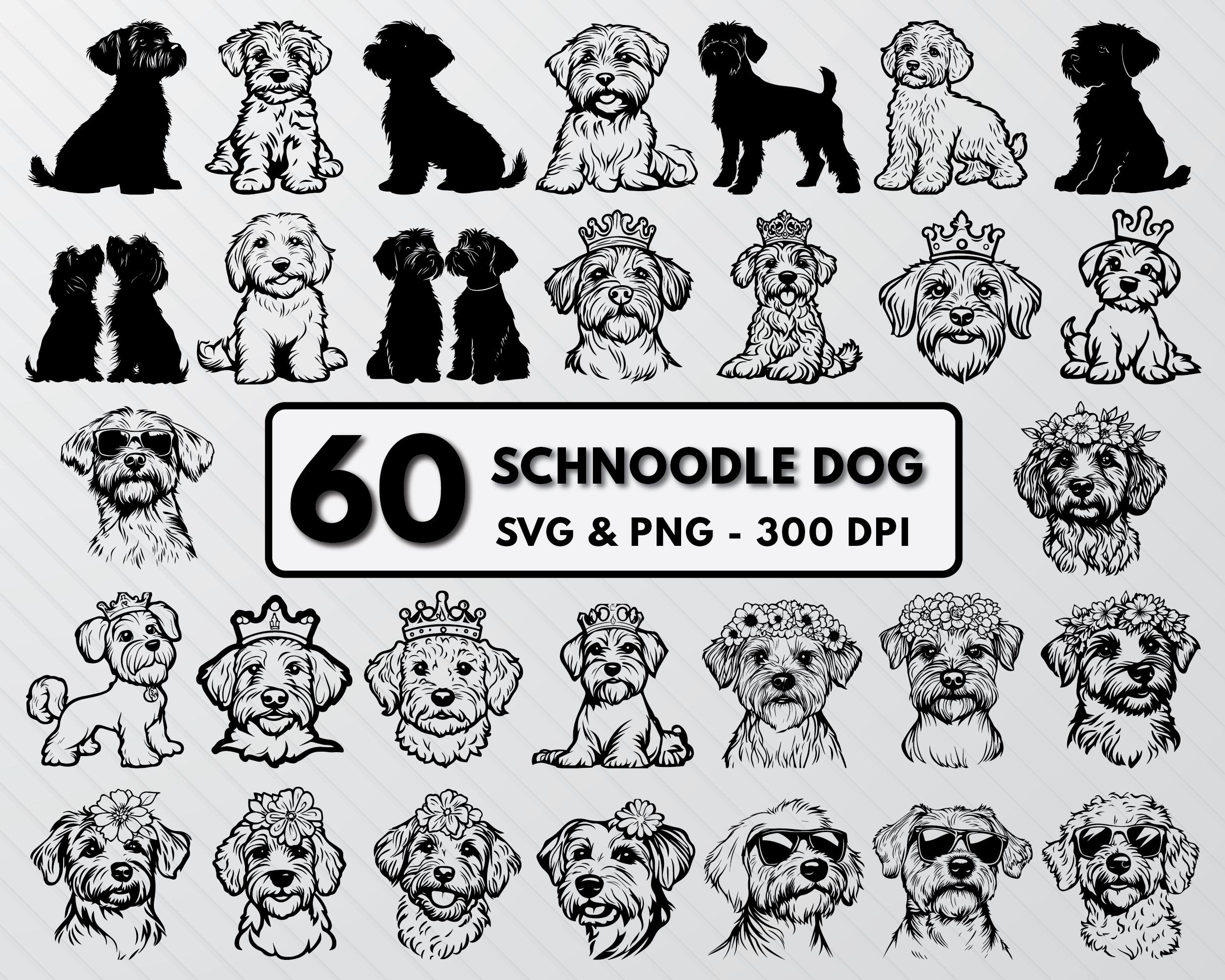 Schnoodle Dog Svg, Schnoodle Silhouette Svg, Dogs Clipart, Schnoodle ...