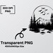 Forest Mountain Scene SVG Bundle: Silhouette Clipart (PNG, Vector Art ...