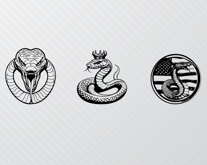 Cobra Svg Bundle, Cobra Silhouette Cut File, Dynamic Cobra Clipart ...