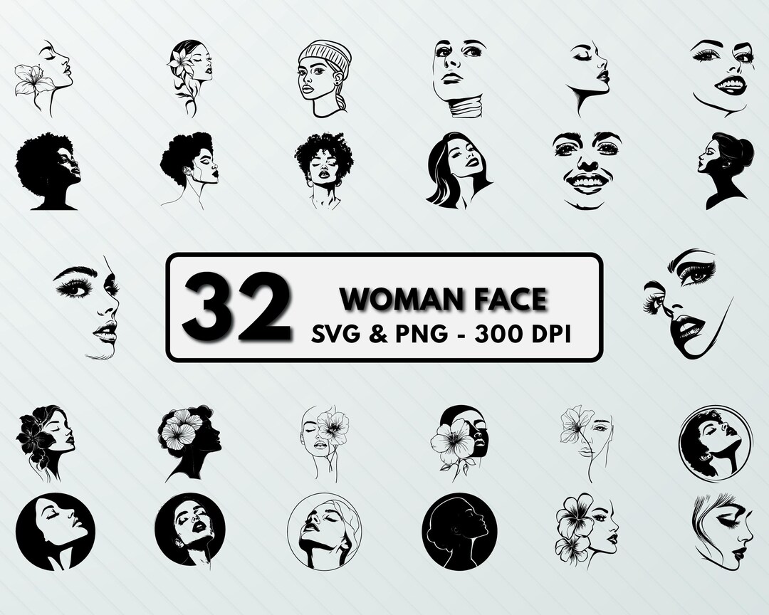 Woman Face Svg Png, Woman Face Clipart, Woman Face Silhouette, Woman ...