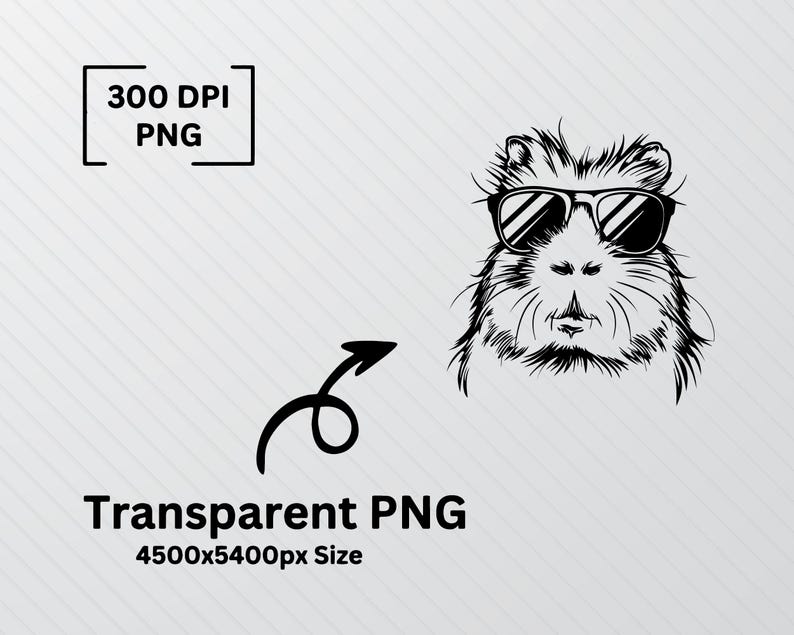 Guinea Pig Silhouette: SVG, PNG Clipart Cut Files - Etsy