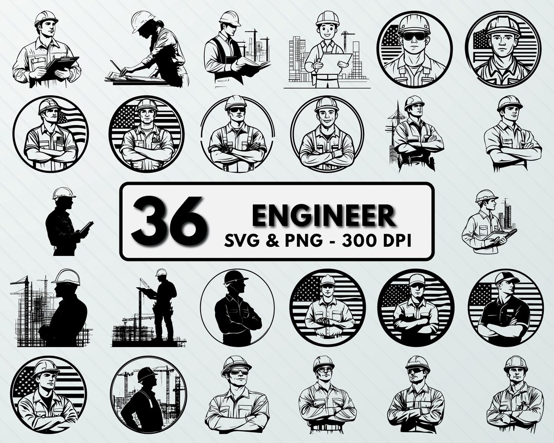 Engineer Svg Png, Engineer Clipart, Engineer Silhouette, Decal ...