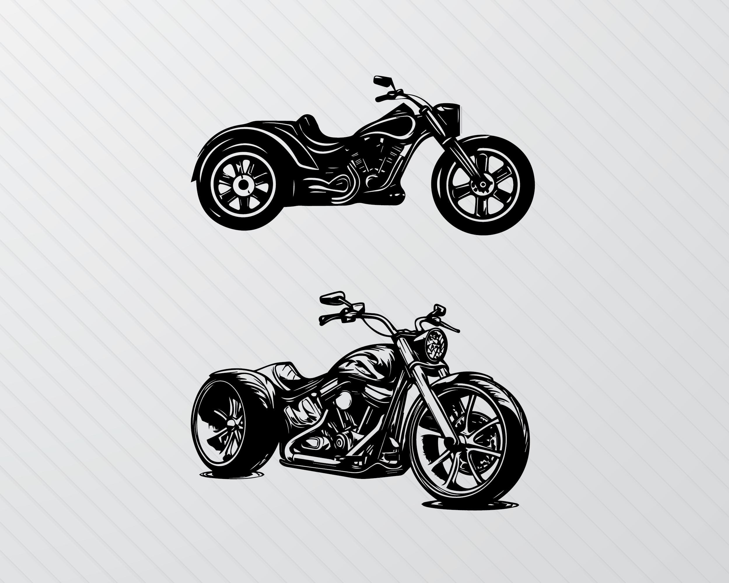 Trike Motorcycle Svg Bundle, Trike Motorcycle Silhouette Png, Trike ...