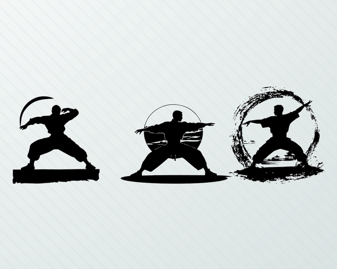 Kung Fu Svg, Kung Fu Png, Clipart, Kung Fu Silhouette, Decal, Kung Fu ...