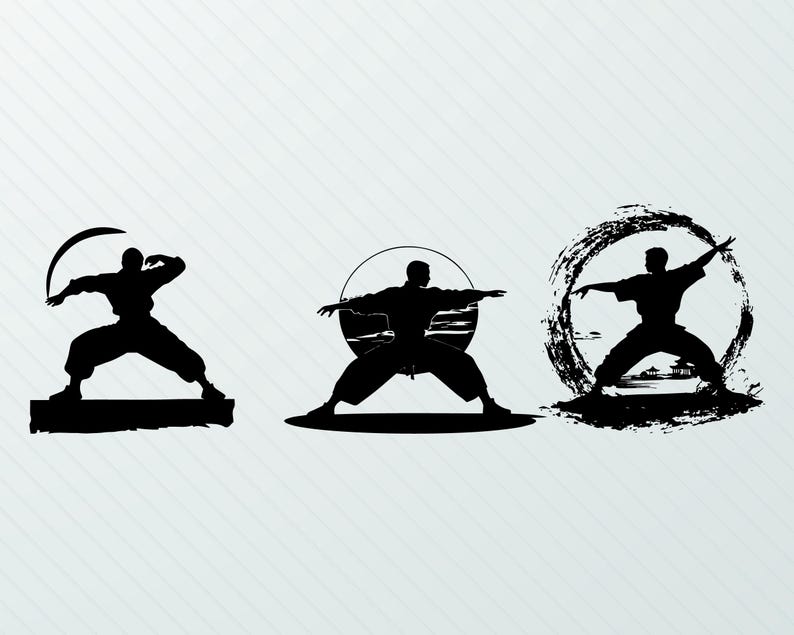 Kung Fu Svg, Kung Fu Png, Clipart, Kung Fu Silhouette, Decal, Kung Fu ...