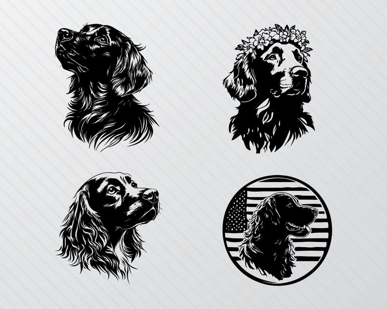 Gordon Setter Svg Bundle, Gordon Setter Dog Silhouette, Gordon Setter ...