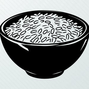 Bowl of Rice Clipart: SVG, PNG, Vector Art (300 DPI) - Etsy