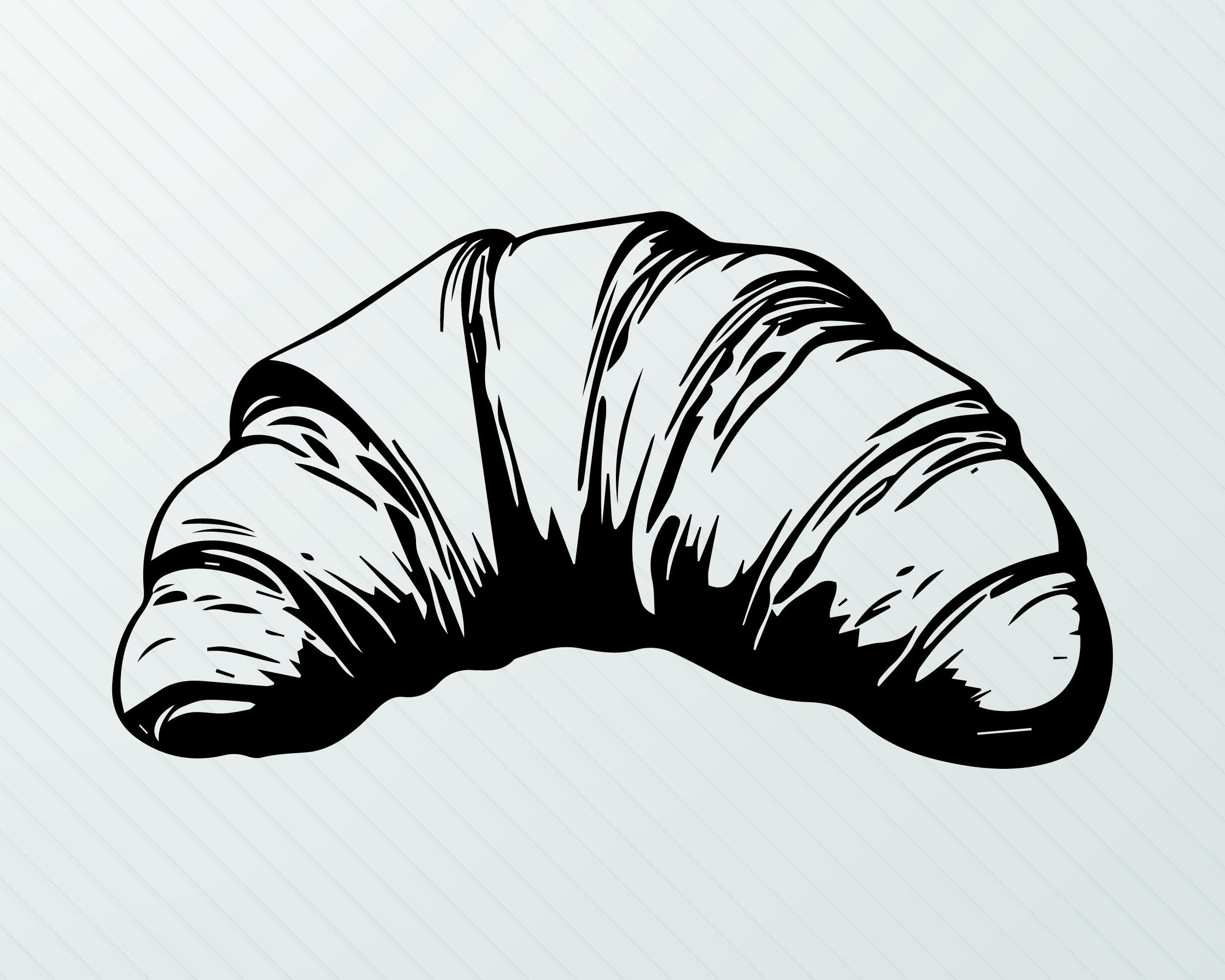 Croissant Svg Png, Croissant Clipart, Croissant Silhouette, Croissant ...